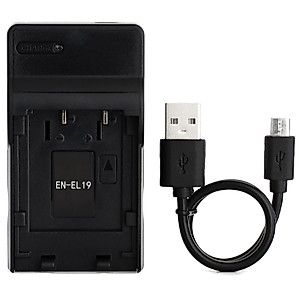EN-EL19 USB Charger for Nikon Coolpix S33, S7000, S6900, S2800, S100, S3100, S4100, S4300, S5200, S6500 Camera and More