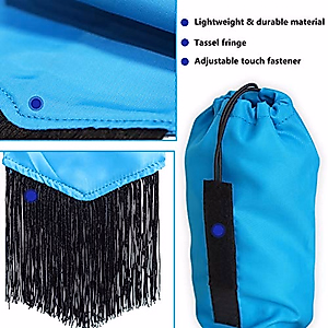 Harrison Howard Horse Tail Bag with Fringe-Azure Blue