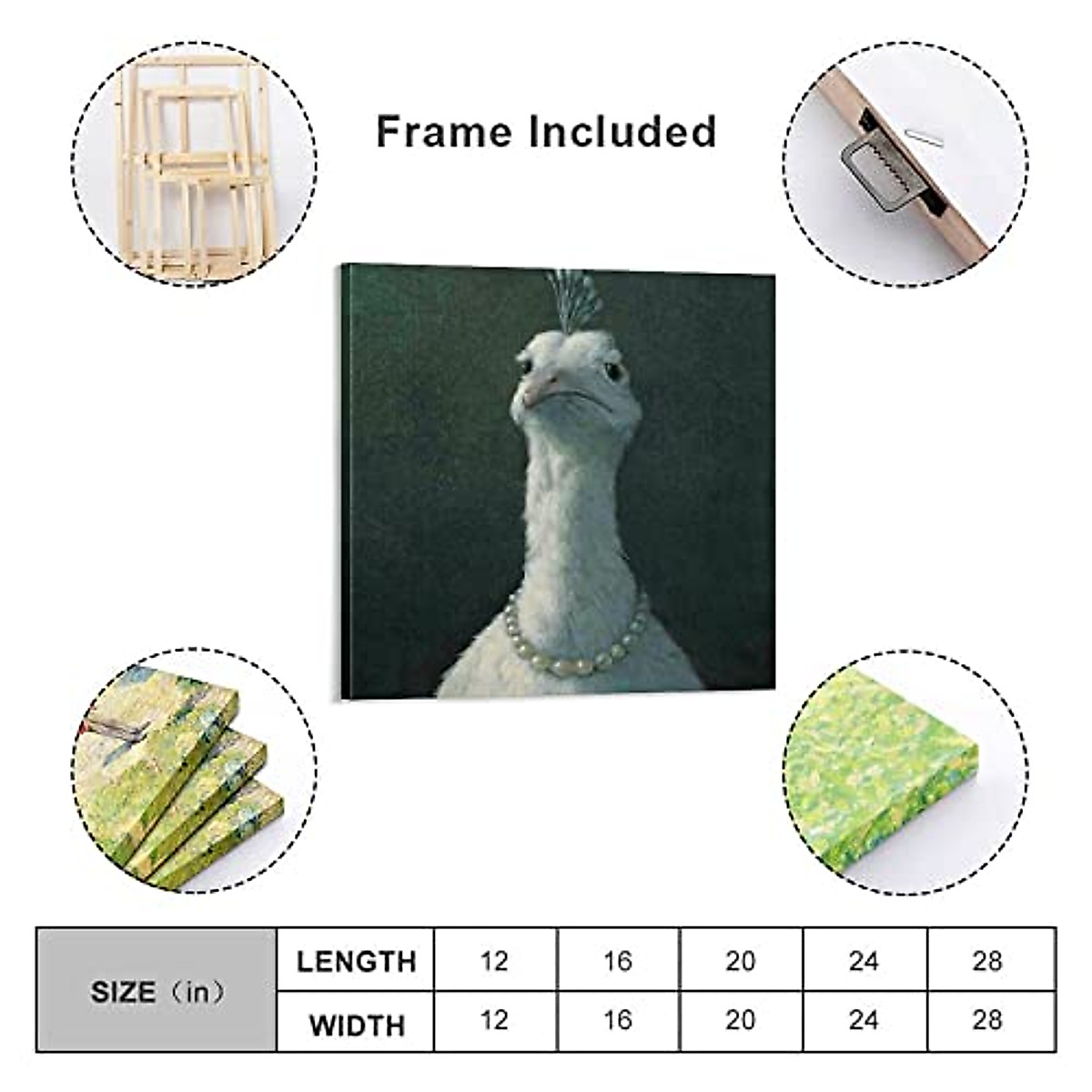 Funny Posters Illustration Michael Sowa Art Guinea Fowl, Diving Pig, Image Conscious The Blue Sofa, Dog with Cone Aesthetic Posters (6) Wall Art Paintings Canvas Wall Decor Home Decor Living Room De