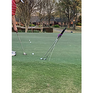 Mobile Pro Shop V-Shaped Golf Club Stand Keeps Your Clubs Clean, Dry & Visible, Made of Highly Durable Stainless Steel - Easy to Carry Golf Club Holder