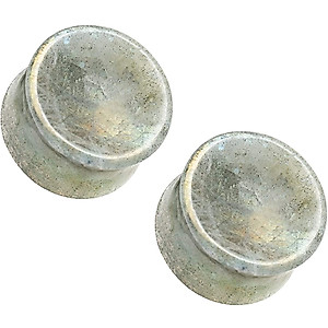 blue palm jewelry Pair of White Labradorite Stone Double Flare Concave Stone Ear Plugs Expander Gauges 2ga - 1 inch E604