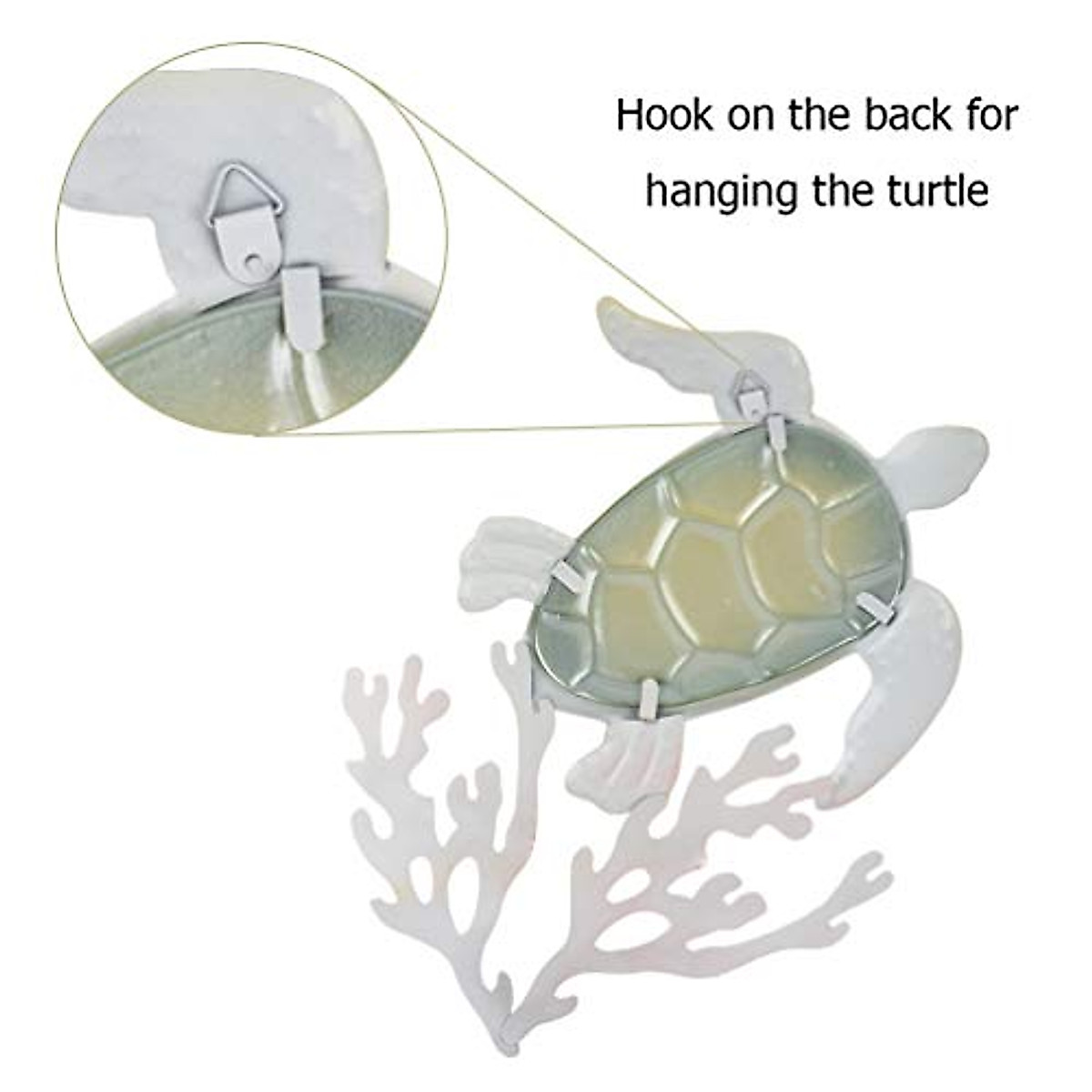 HONGLAND Seaturtle Wall Art Decoration Living Room Wall Decor Turtle Hanging Sculpture for Home Bedroom Garden