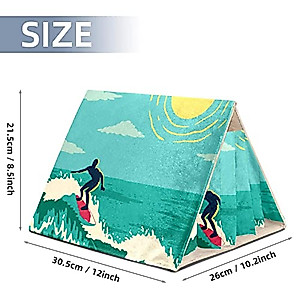 Y-DSIWX Guinea Pig Hideout House Bed, Vintage Surf Beach Rabbit Cave, Squirrel Chinchilla Hamster Hedgehog Nest Cage