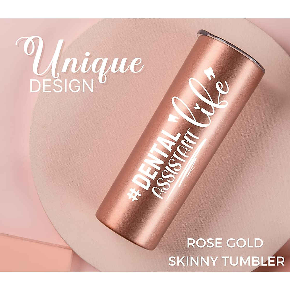 Dental Assistant Life 20 oz Insulated Stainless Steel Tumbler - Gift for Dental Assistants Recognition Week, Christmas and Birthday