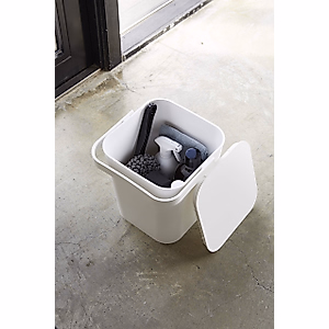 YAMAZAKI home Tower Storage Bin White