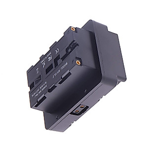 Fotga V-Lock Power Adapter Mount Plate V Mount Battery Plate + NP-F NP-F960 NP-F970 NP-F550 Dummy Battery,D-tap Output for Power Camera Monitor LED Light for Z Cam E2/F6/S6/F8 Video Camera Transmitter