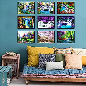 TINY FUN 12 Pack Diamond Painting Kits for Adults 5D Diamond Art Kit for Beginners DIY Full Drill Gem Art, Paint with Round Diamonds Paintings Packs for Home Wall Decor Gifts (12X16 Inch)