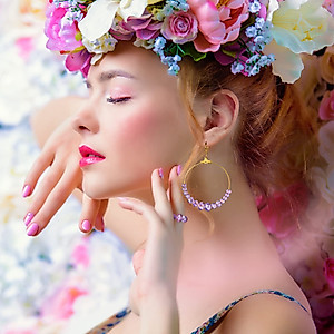 WILLBOND 600 Pcs Crystal Glass Beads for Jewelry Making Bulk Faceted Gemstone Rondelle Loose Beads for Bracelet DIY Crafts 8 mm, 6 mm, 4 mm(Purple)