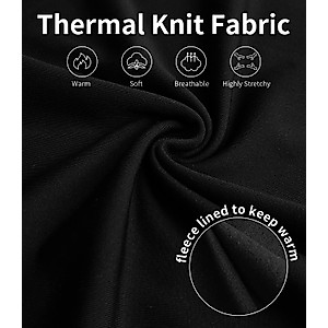 Zengjo Long Sleeve Thermal Shirt Men Compression(Black,XL)