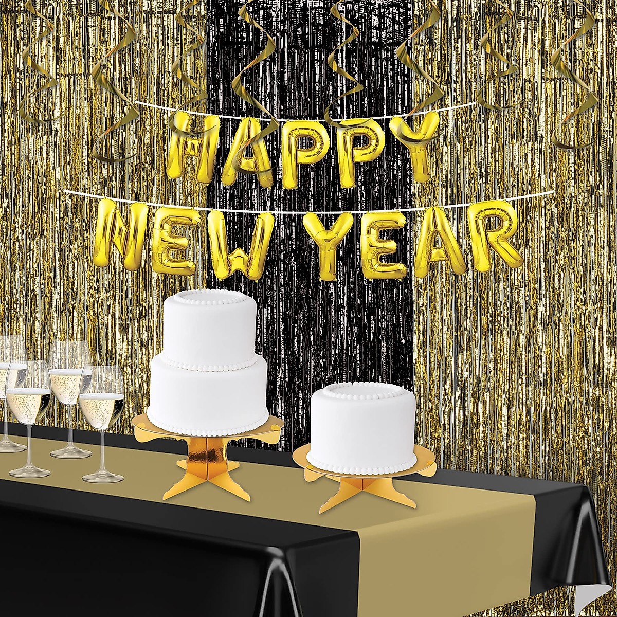 Beistle Golden Metallic Cake Stands