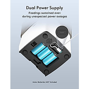WUIPET Elevated Automatic Cat Feeders - WiFi Enabled Smart Pet Feeder with APP Control for Cats and Dogs - 17 Cups Height Adjustable Pet Dry Food Dispenser with Voice Recorder Up to 10 Meals Per Day