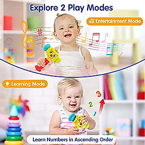 HOLA Toys for 1 Year Old Boy Gifts - Hammer Baby Toys 12-18 Months, Musical 1 Year Old Toys with Light Flashing, Baby Boy Toys for 1 + Year Old Boy Toddlers Toys Age 1-2 Christmas Birthday Gifts
