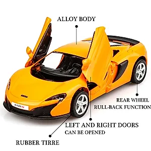 TOKAXI 1/36 Scale Mclaren 650S Diecast Model Car,Pull Back Vehicles Mclaren Toy Cars,Cars Gifts for Boys Girls