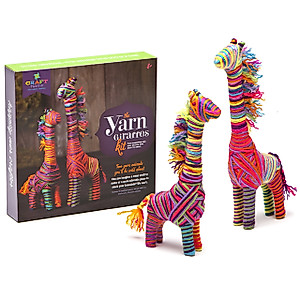 Craft-tastic – Yarn Giraffes Kit – Craft Kit Makes 2 Yarn-Wrapped Giraffes