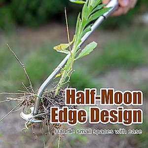 Dizzily Weeder - Manual Weed Puller Tool, Uprooting Weeding Remover Tool, 4-Claw Steel Head Hand Garden Weeder Tool Easily Remove Weeds for Otted Plants, Gardens, Yards, Farms