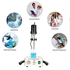 VONOYA Electric Overhead Stirrer, Digital Auto Stirrer with Time Setting & Speed Adjusting, 0-3000 RPM, Adjustable Height Mechanical Mixer with Stirring Rod, Home Lab Homebrew Industrial Stirrer