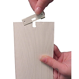 GMA Group Vertical Blind Repair Clips with Curved Vane Saver for Window Blinds, Fixes Broken Tabs - Window Blinds Replacement Slats(10 PK, Ivory)