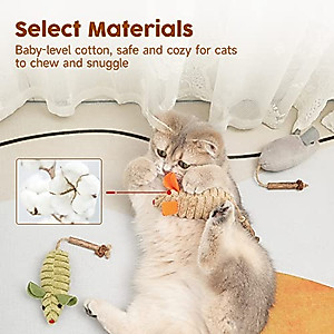 Potaroma 3Pcs Catnip Toys, Interactive Silvervine Cat Mice & Animals Toys for Indoor Cats and Kittens, Dental Cat Nip Plush Toy, Matatabi Silvervine Cat Chew Toy for Exercise