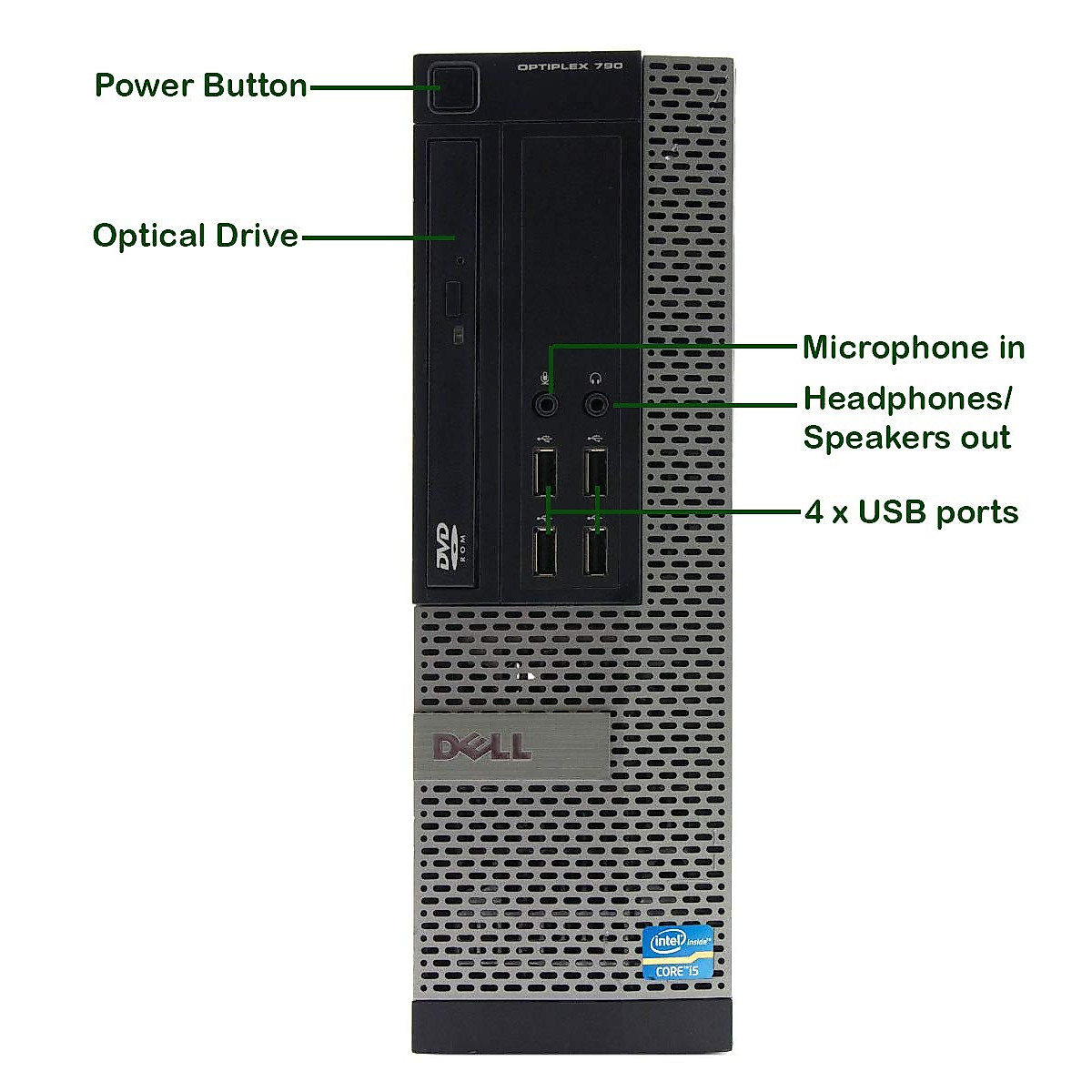 Dell OptiPlex 790 Small Form Computer Desktop PC, Intel Core i5 3.1GHz Processor, 16GB Ram, 120GB M.2 SSD, 1TB Hard Drive, BTO WiFi | Bluetooth, New Dual DELL 19 Monitor, Windows 10 (Renewed)