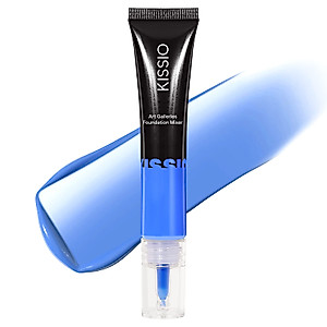 KISSIO Foundation Mixing Pigment,Blue Pigment,Color Corrector,Smooth and Light,Blends Easily With Foundation,Warm to Cold,Cruelty Free,0.67 oz.