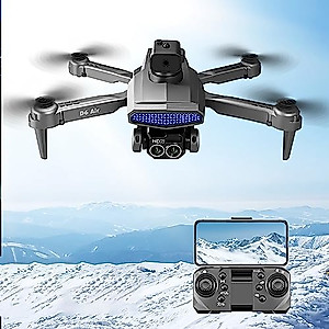 Mini Drone with Wide-Angle Two-Lens 4k HD Fpv Camera Remote Control Toys Gifts for Boys Girls with Altitude Hold Headless Mode 1-Key Start Speed 2023 (Black)