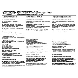 HYDE 9160 Dust-Free Sponge Sander, 1-(Pack),Black