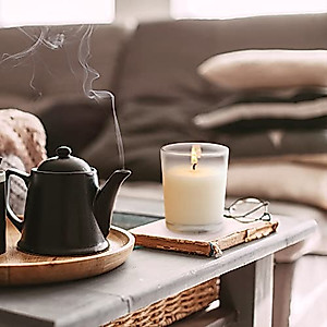 Kingyo 12 Pack White Unscented Clear Glass Filled Votive Candles-12 Hour Burn Time- Perfect for Wedding Receptions, Christmas, Party Favors & More