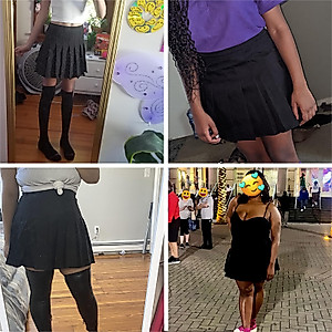 SANGTREE Toddler Little & Big Girls' Short Teen Kid Child Pleated School Uniform Casual Cosplay Skirt, Black, 8-9 Years= Tag 140
