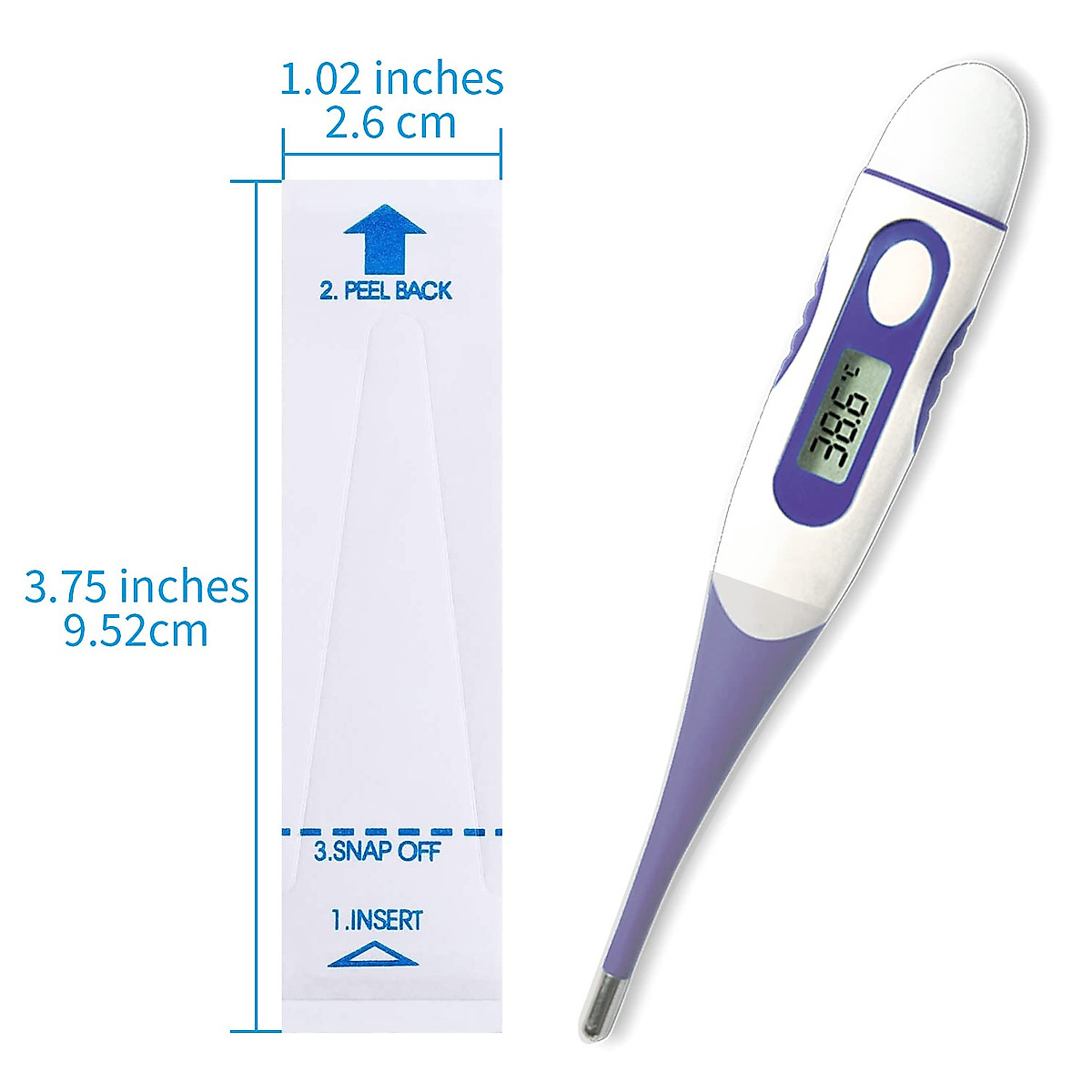 Digital Thermometer Covers Disposable Probe Covers Thermometers Sleeves Covers for Oral Ear Recta Thermometer(100 Pcs) …
