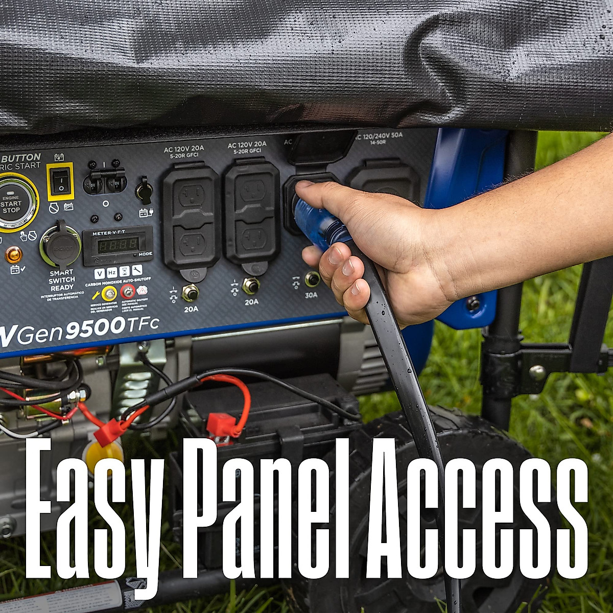 Westinghouse WGenTent Generator Running Cover for Open Frame Generators,Black + Westinghouse Outdoor Power Equipment WGen Generator Cover - Universal Fit For Portable Generators Up to 9500 Rated Watts