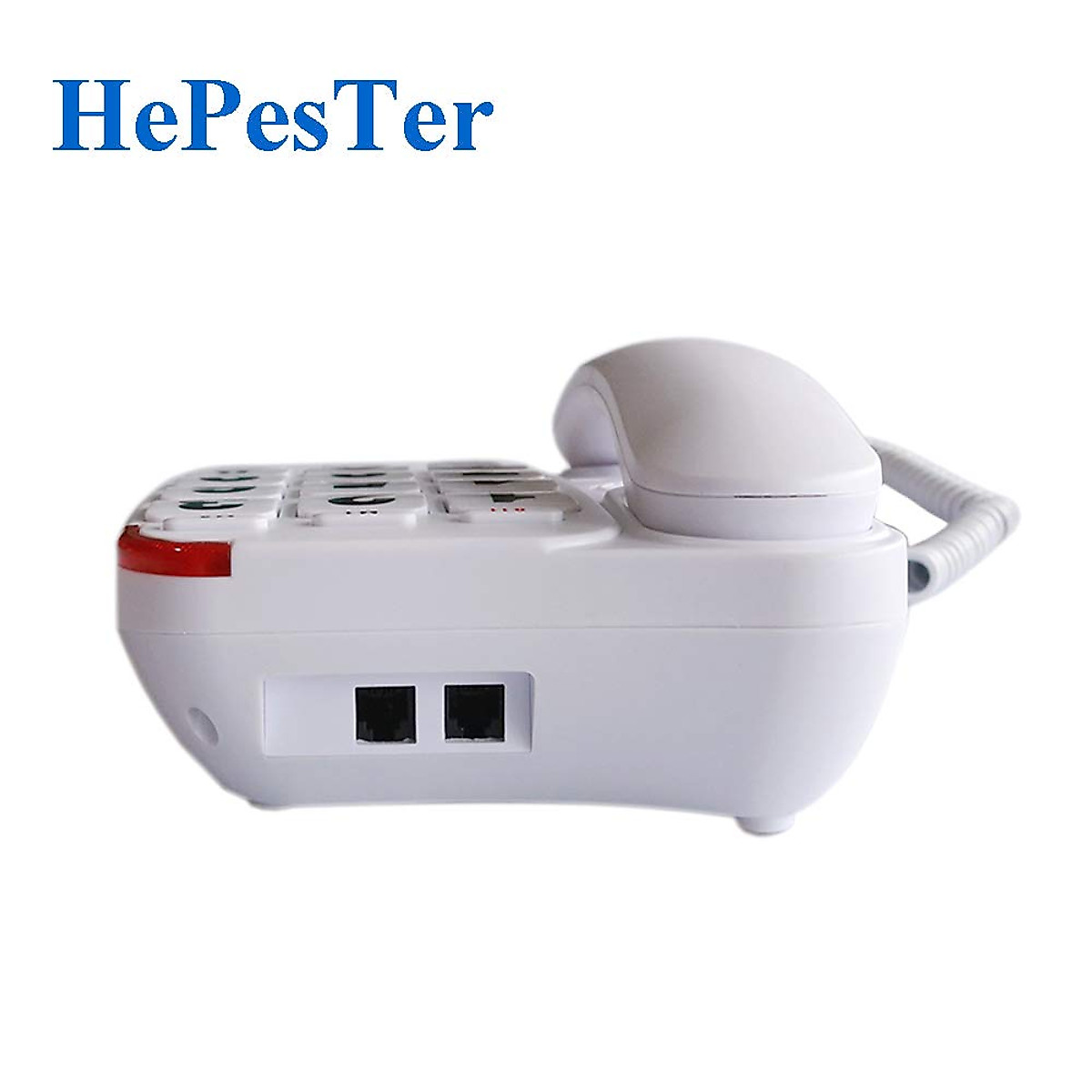 Elderly Phones for Seniors, HePesTer P-46 Amplified Corded Phone for Hearing Impaired Extra Large Button Phone with Loud Speakerphone for Elderly Home Landline Phones Visually Impaired Telephone