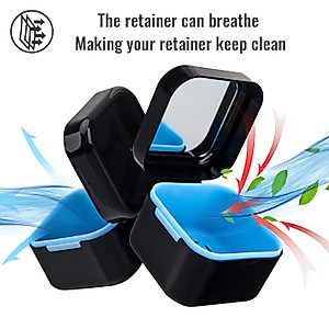 TAOHIHI Retainer Case,Mouth Guard case, Cleaning Crystals,Mouth Guard case, Aligner - White