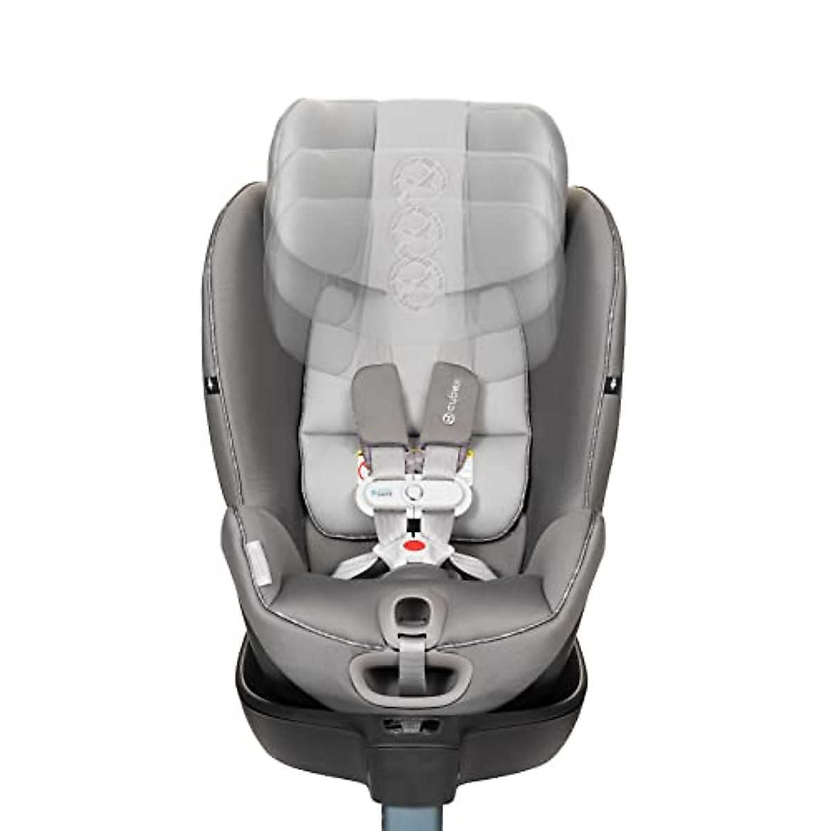 CYBEX Sirona S with SensorSafe, Convertible Car Seat, 360° Rotating Seat, Rear-Facing or Forward-Facing Car Seat, Easy Installation, SensorSafe Chest Clip, Instant Safety Alerts, Manhattan Grey