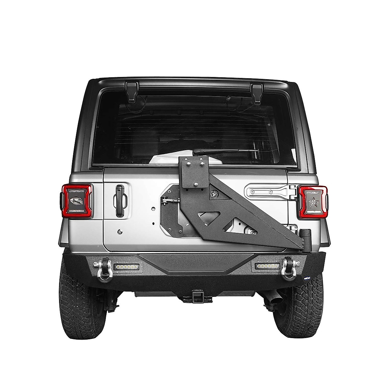 u-Box Wrangler JL Rear Bumper w/Tire Carrier & Hitch Receiver Compatible with Jeep Wrangler JL & JLU 2018-2025