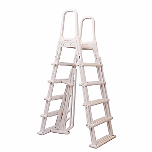 Blue Wave NE1222 A-Frame Flip Up Ladder for Above Ground Pools, White