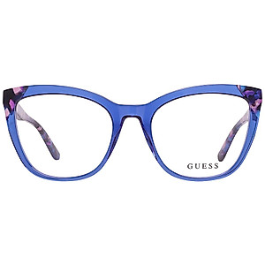 Guess GU2674 Eyeglass Frames - Shiny Blue Frame, Shiny Blue Lenses, 53 mm Lens GU267453090