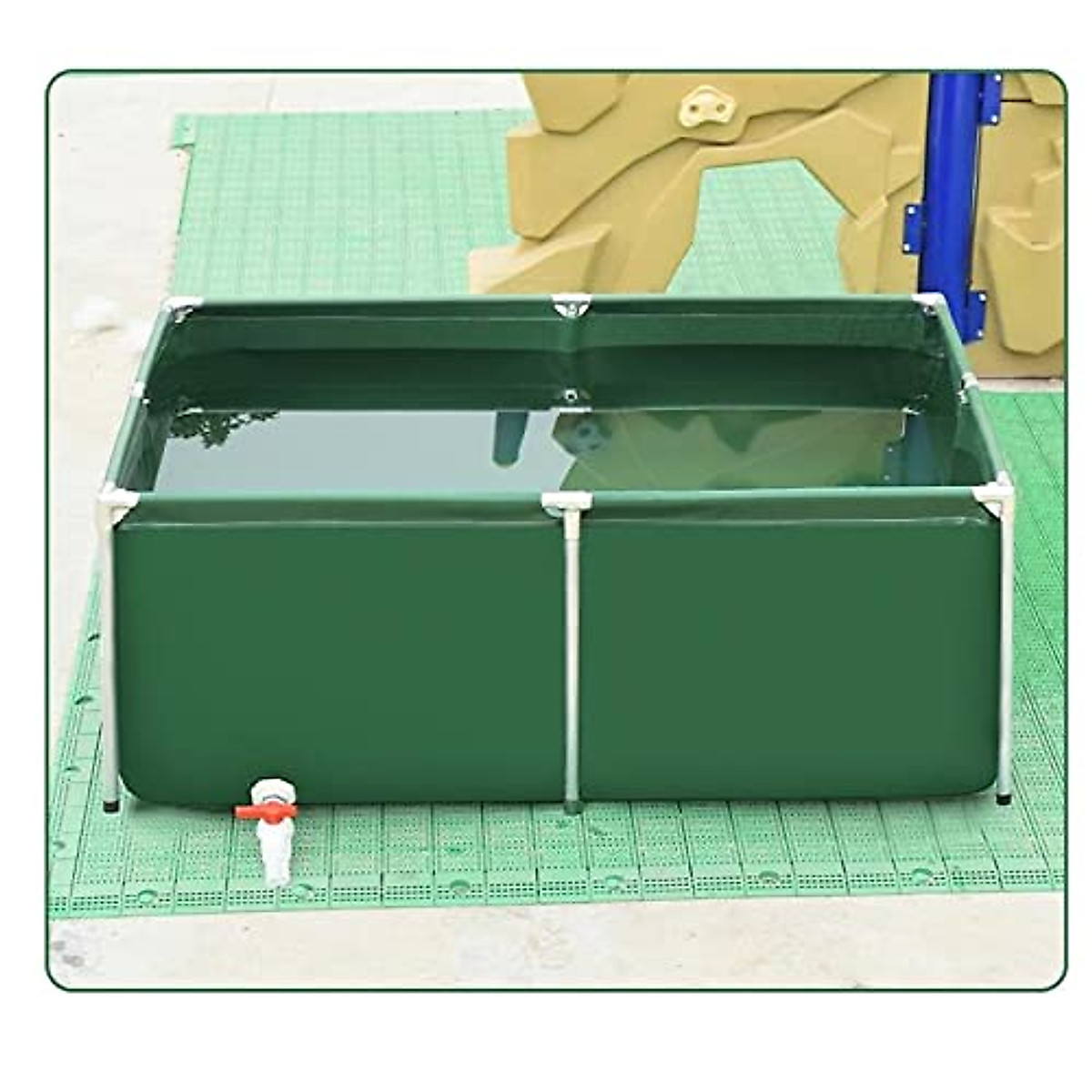 Rectangle Pool Above Ground for Garden, Backyard Family Lap Pool/ Kiddie Swimming Pools, Rectangular Pool Above Ground Hard Side, 1 2 3 4 5 6 7 8 9 10 Ft Albercas Para Adultos ( Size : 3x1.5x0.7m(9.8x