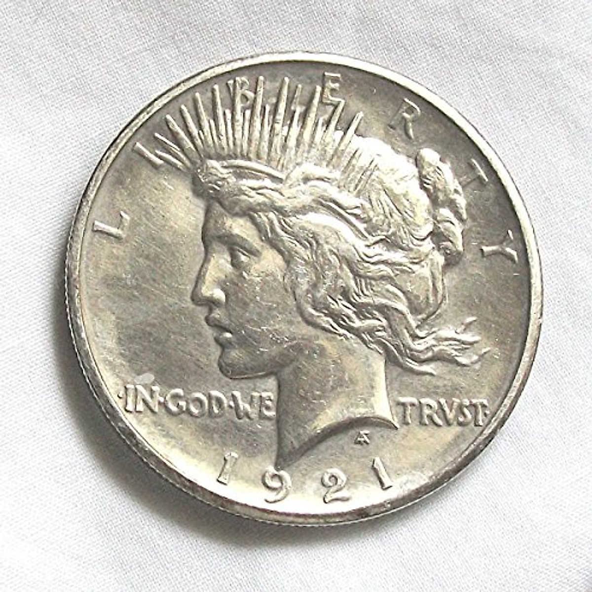 1921 Peace Silver Dollar Circulated - One Year High Relief Type