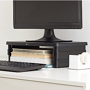 Amazon Basics Adjustable Computer Monitor Riser Desk Stand