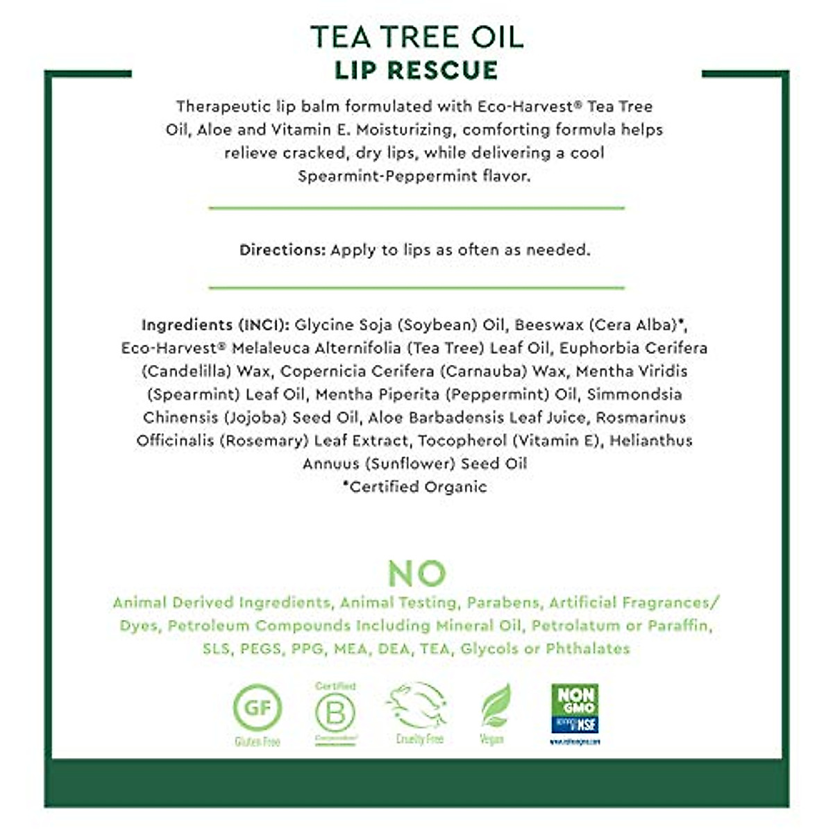 Desert Essence Lip Rescue Therapeutic with Tea Tree Oil - 0.15 Oz - Pack of 4 - Antiseptic Balm - For Cracked Lips, Cold Sores - For Softer, Smoother Lips - Unscented - Vitamin E - Aloe Vera