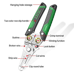 LAOA Wire Stripper Wire Stripper Tool,7-in-1 Multi Function Wire Plier Tool,Wire crimping tool,Stainless Steel Wire Crimper,Cable Stripper Multi-Function Electrician Pliers