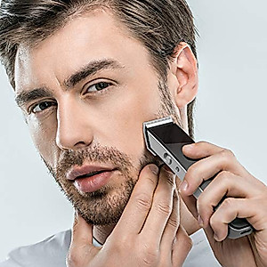 Pure Enrichment TRYM Lithium Rechargeable Beard Trimmer - 11-Piece Grooming Kit with Cordless Use, Charging Dock, 4 Trim Attachments, Cleaning Brush, Clipper Oil, and Drawstring Travel Bag (Black)