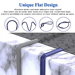 Smolink Ethernet Cable 50Ft, Cat 8 Nylon Braided High Speed Flat Internet Network LAN Patch Cord, 40Gbps 2000Mhz S/FTP RJ45 Cable for Gaming, Xbox, Modem, Router, PC, PS4/PS5, Indoor&Outdoor