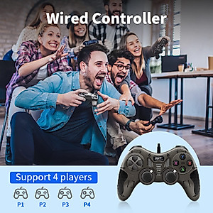 Retro Game Console 512G, Emulator Console Compatible with 76 Emulators, 4K Video Game Console with Dual System, Portable Game Console with 2 Controller, Support 4 Game Palyer, Gift for Friends