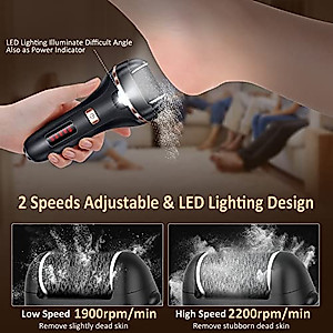 Electric Foot Callus Remover Kit, Banral 10 in1 Rechargeable Pedicure Tools Foot Care Feet File with 3 Roller Heads,2 Speed,Battery Display for Remove Cracked Heels Calluses and Dead Skin