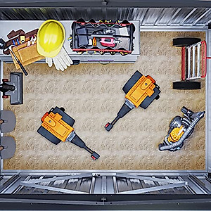 DWVO 6 x 4FT Outdoor Storage Shed, Large Metal Tool Sheds, Heavy Duty Storage House with Lockable Doors & Air Vent for Backyard Patio Lawn to Store Bike, Tool, Lawnmower, Waterproof, Black