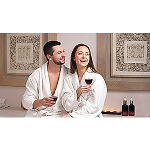 RORANIC Eye Dropper Bottles 1oz,Black Rose Red Mixed Oval Glass Bottle Travel Size 30ml 6 Pack with Golden & Silver Caps for Cosmetic Sample Container for Essential Oils,Perfume (Black Rose Red)