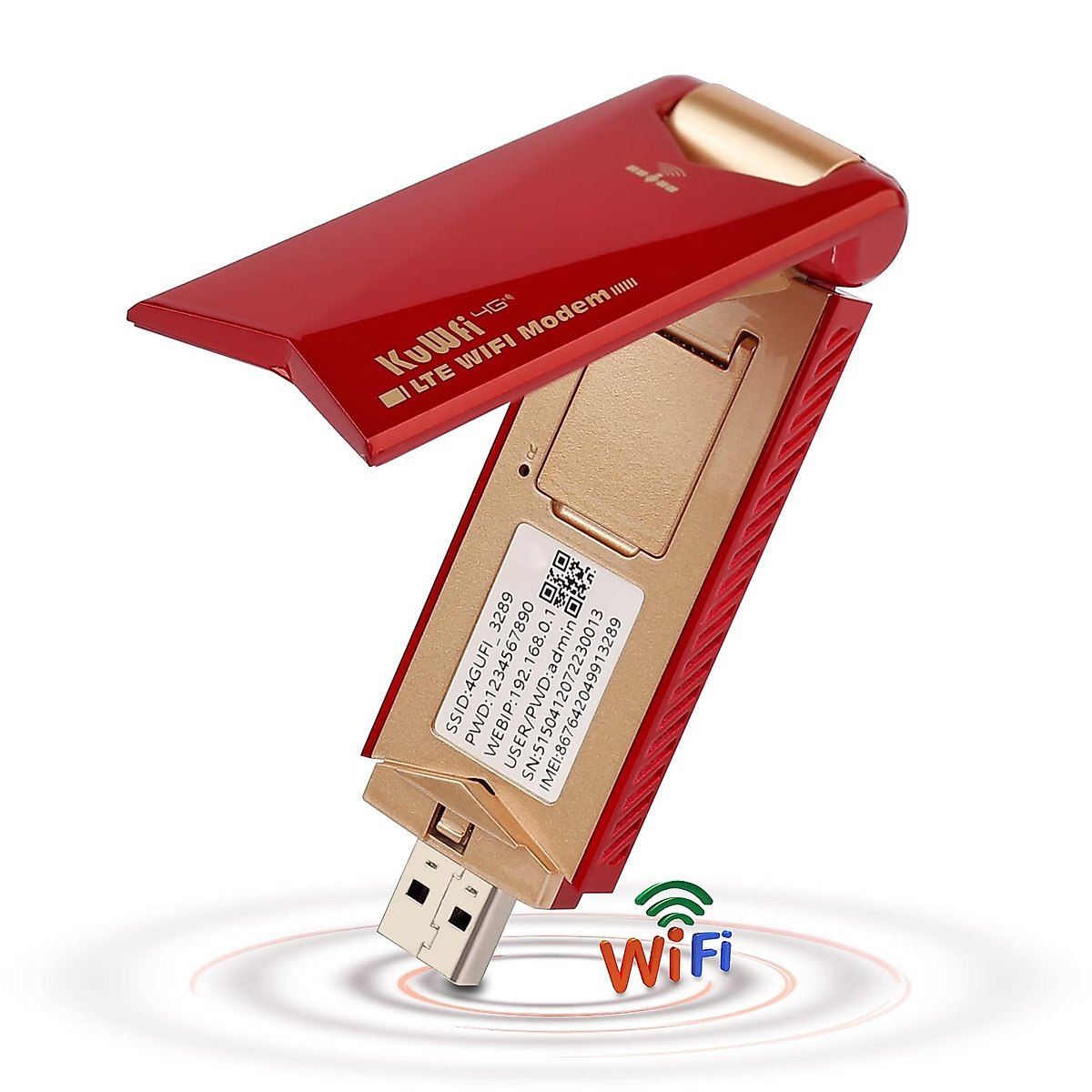 4G LTE USB Modem Dongle Router with WiFi Hotspot, 4G Modem Wireless WiFi Hotspot Router with SIM Card Slot Unlocked Portable for AT&T/T-Mobile in USA/CA/MX
