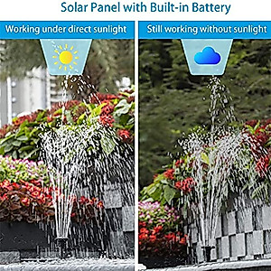n/a Floating Solar Fountain Garden Water Fountain Pool Pond Decoration Solar Panel Powered Fountain Water Pump Garden Decoration (Size : 13cm)