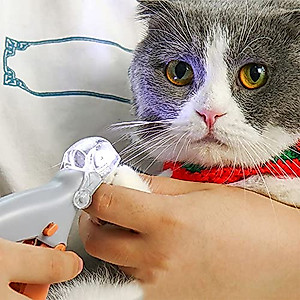 Dog Nail Clipper with Bright LED Light, Pet nail Trimmer with Safety Guard for the Nails Bloodline, Sharp blade Nail Trimmers Grooming tool for Dog and Cat